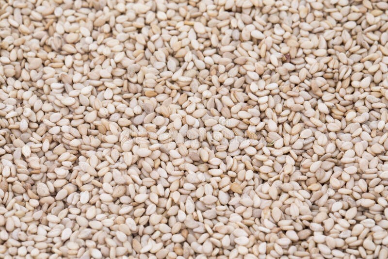 Heap of Natural Sesame Seeds Background Stock Photo - Image of ...