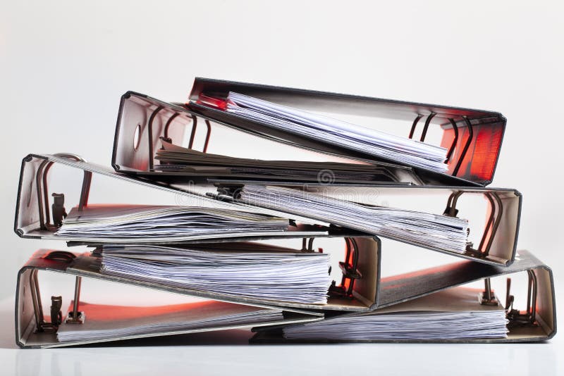 Heap of office folders stock image. Image of file, business - 182726293