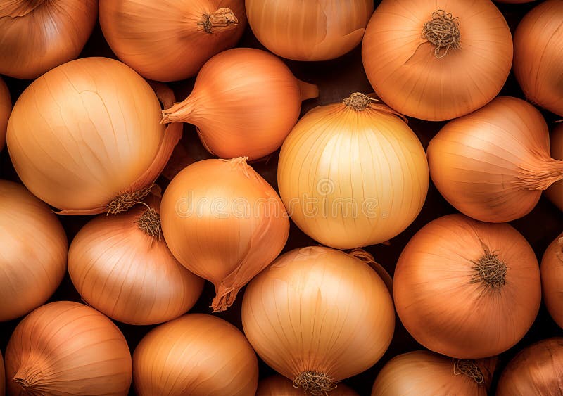 Heap of Onion, Top View with Copy Space Stock Illustration ...