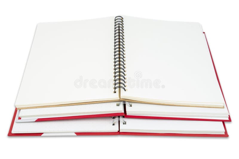 The Heap of Open Book with Blank White Pages. Clipping Path Included ...