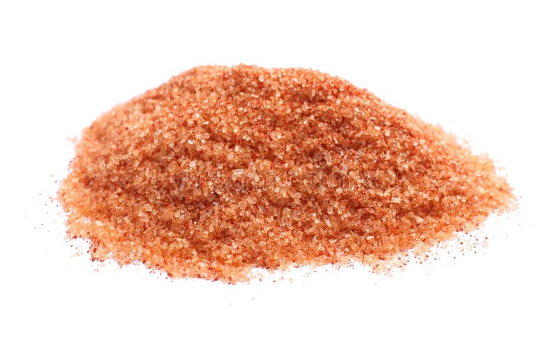 Orange Salt in Bowl Isolated on White, Top View Stock Image - Image of ...