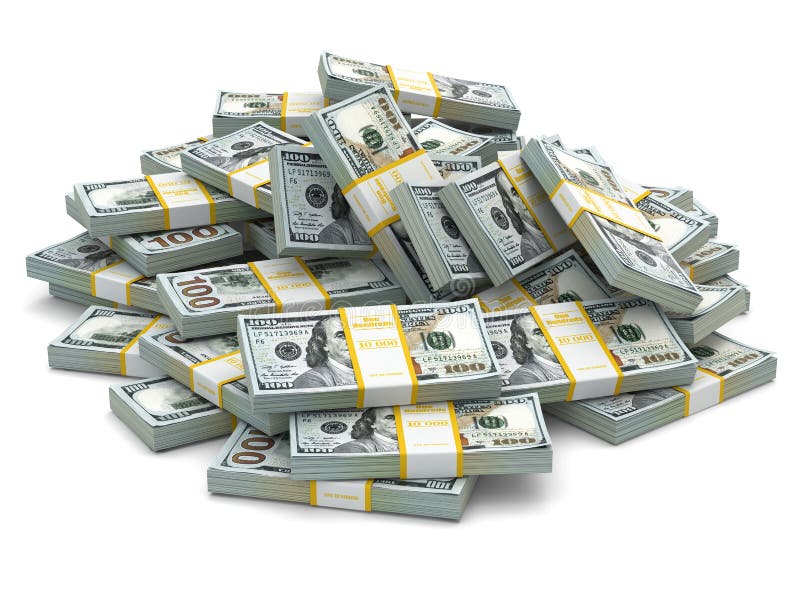 Packs of Dollars Background. Lots of Cash Money Stock Illustration ...