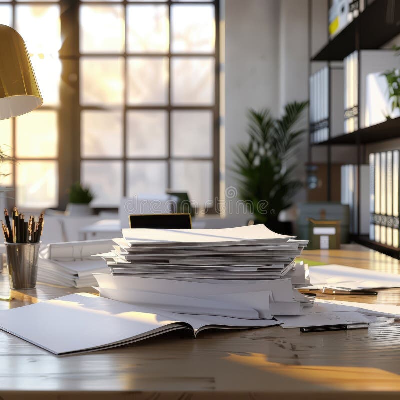 A Heap of Paperwork on the Desk, Filled with Tasks To Be Completed and ...