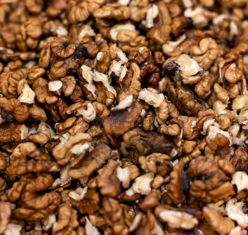 Heap of peeled walnuts stock photo. Image of healthy - 260854568