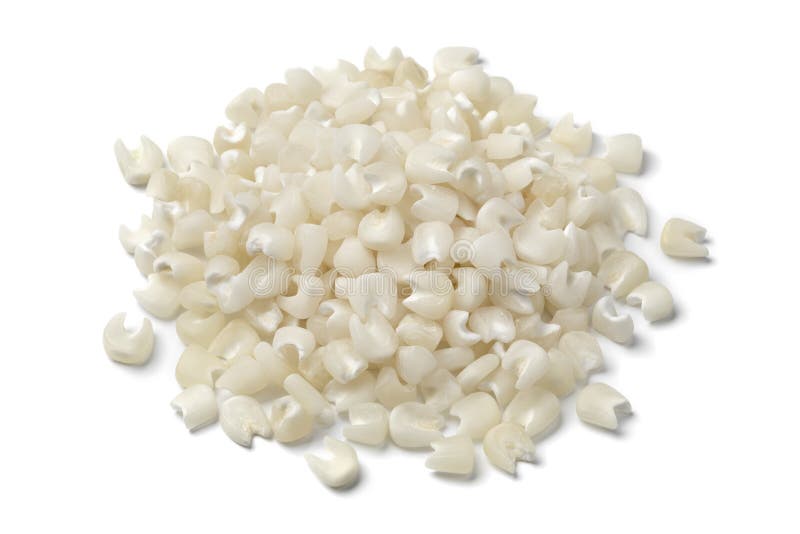 Heap Pf Dried White Corn Seeds on White Background Close Up Stock Photo ...