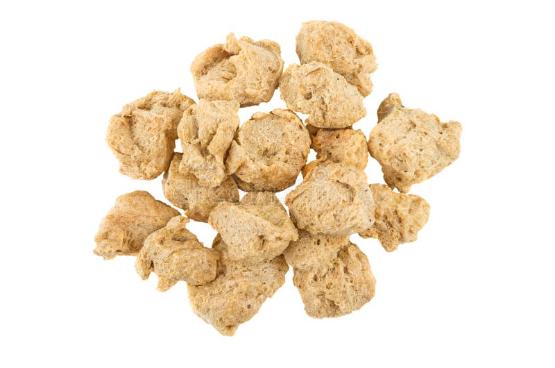 Heap of Pieces Dry Soy Meat Isolated on White Stock Image - Image of ...