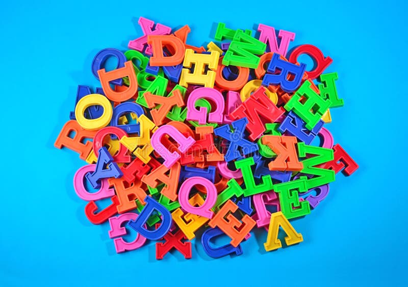 Heap of Plastic Colored Alphabet Letters Stock Photo - Image of ...