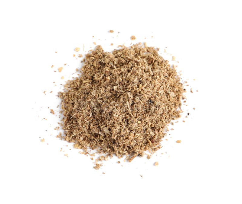 Heap of Powdered Coriander Isolated on White, Top View Stock Image ...