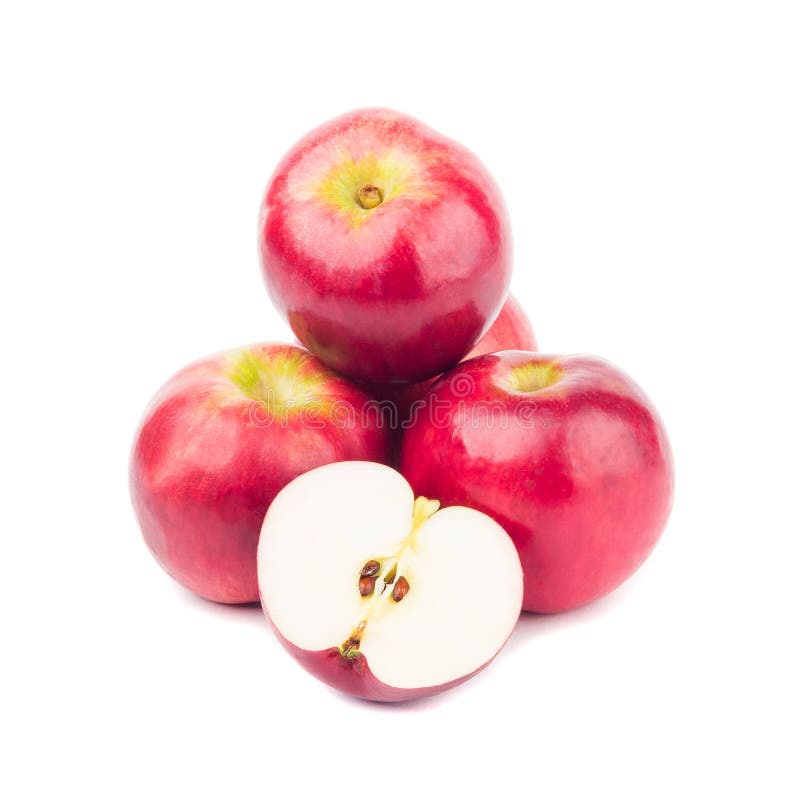 Heap of Raw Red Apples, Isolated Stock Image - Image of ripe, apple ...