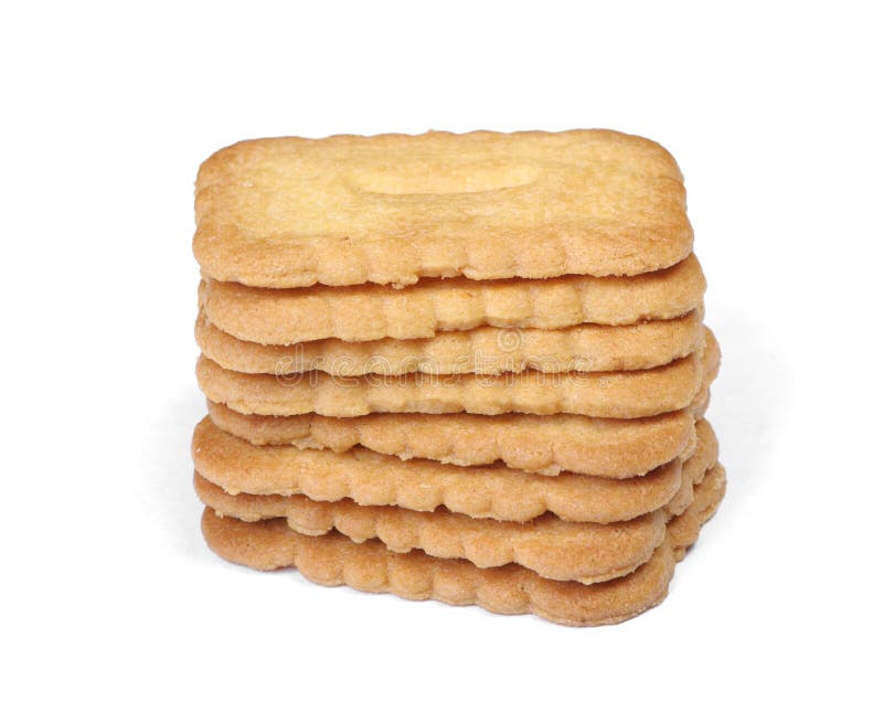 Heap of Rectangular Cookies with Sugar Stock Image - Image of fresh ...