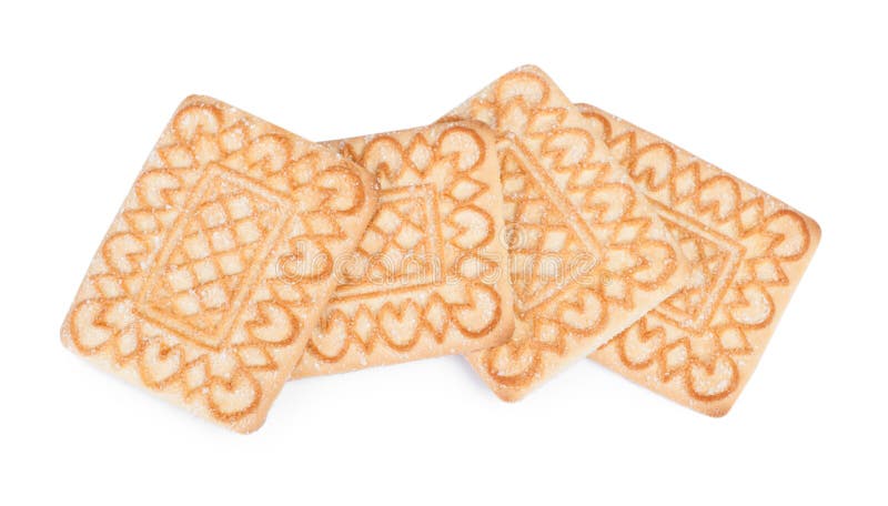 Heap of Rectangular Cookies with Sugar Stock Image - Image of fresh ...