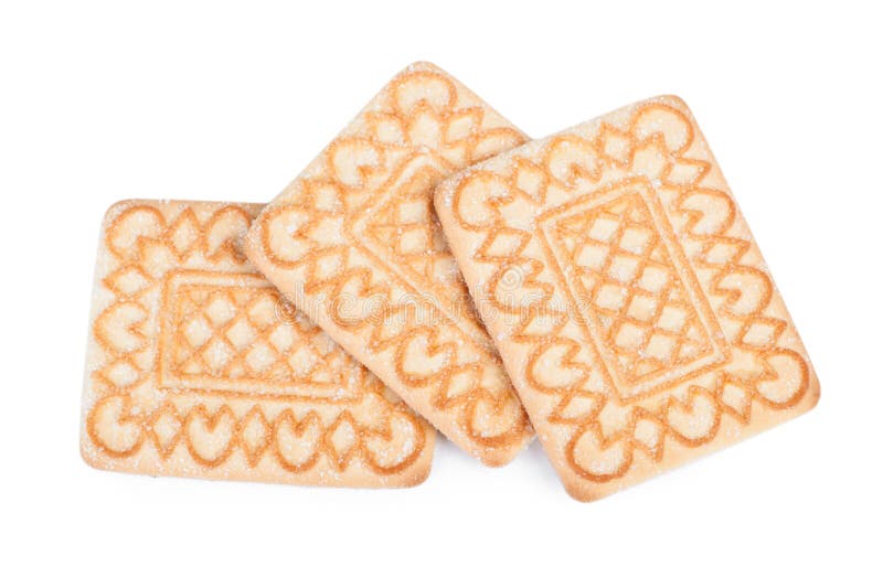 Heap of Rectangular Cookies with Sugar Stock Image - Image of fresh ...