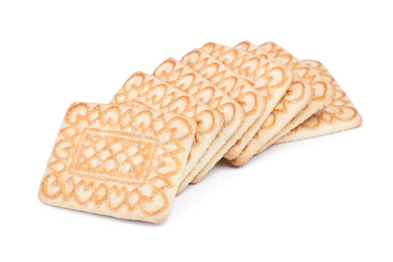 Heap of Rectangular Cookies with Sugar Stock Image - Image of fresh ...