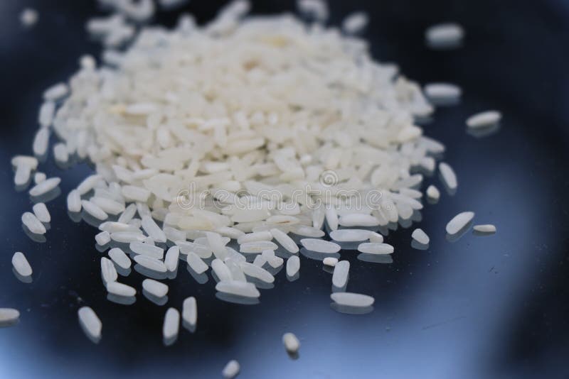 Heap of Rice Which is Raw on Glass Background Stock Photo - Image of ...