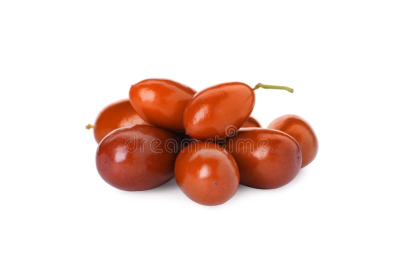 Heap of Ripe Red Dates on White Background Stock Photo - Image of ...