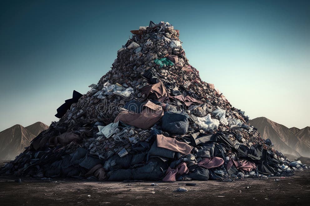 Heap of Rubbish in Form of Stack at Dump Site Overflowing Garbage Stock Illustration ...