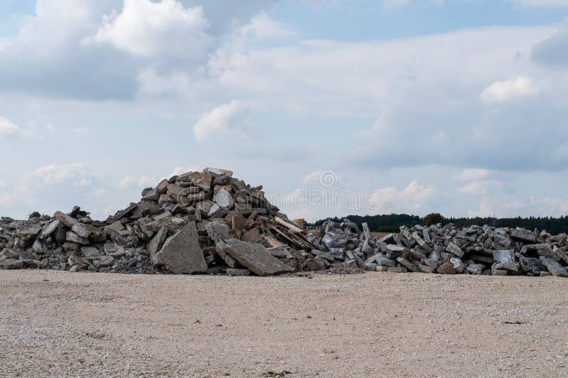 A Heap of Rubble at a Construction Site Stock Photo - Image of pile ...