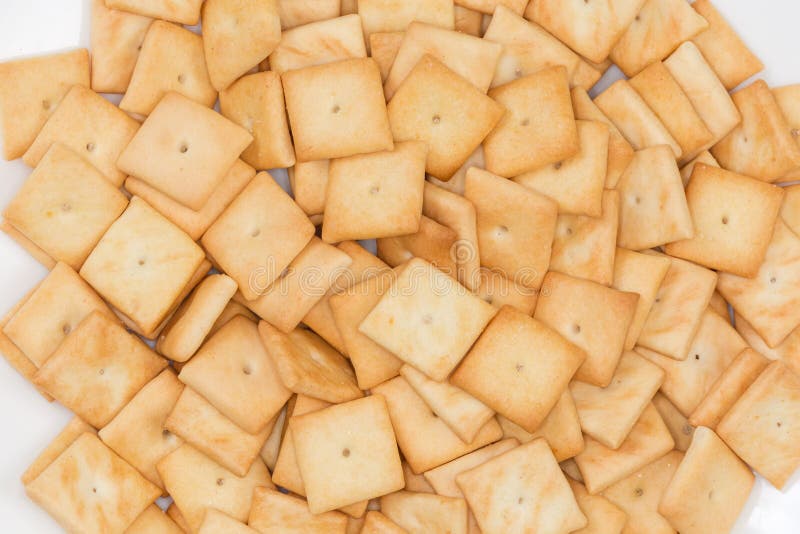 Heap of the Salty Crackers, Top View Close-up Stock Photo - Image of ...