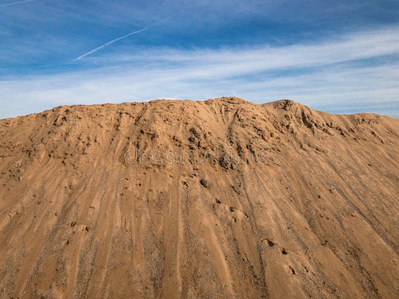 Heap of Sand in Front of Blue Sky Stock Photo - Image of desert, front ...