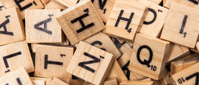 Scrabble Wood Letter Blocks Stock Photo - Image of words, squares: 2666556