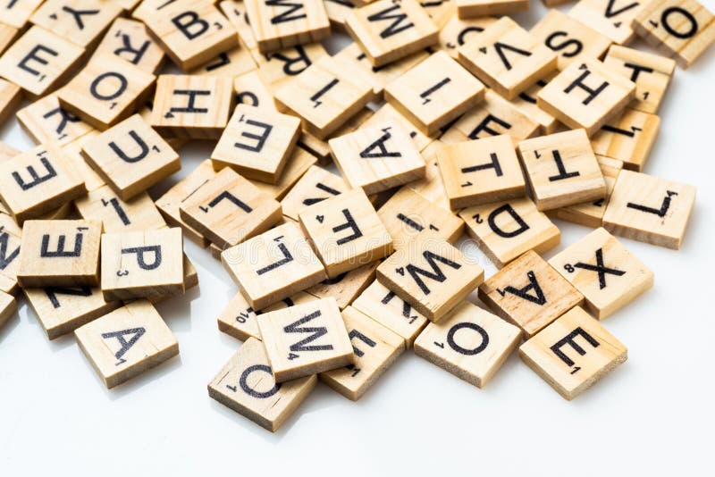 Heap of Scrabble Tile Letters from Above Editorial Photo - Image of ...