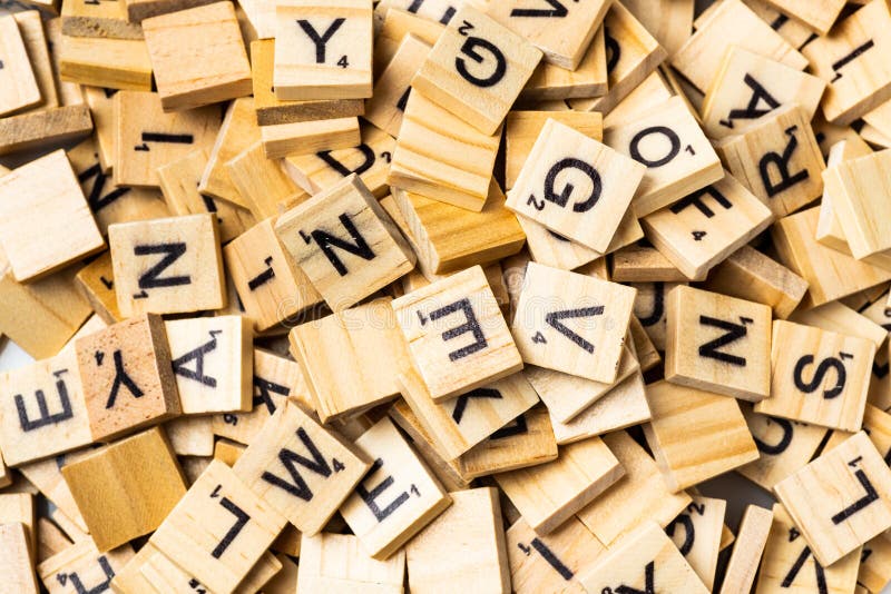Scrabble Wood Letter Blocks Stock Photo - Image of words, squares: 2666556