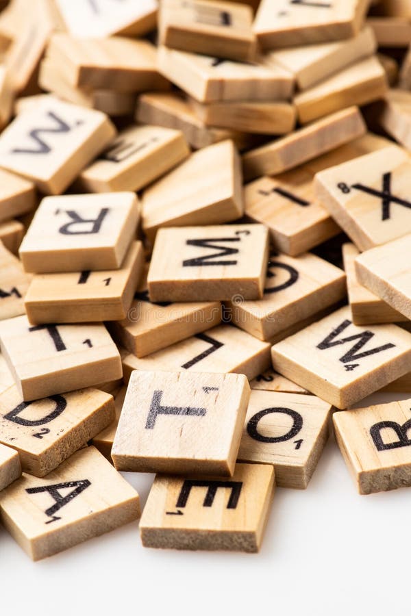 Scrabble Wood Letter Blocks Stock Photo - Image of words, squares: 2666556