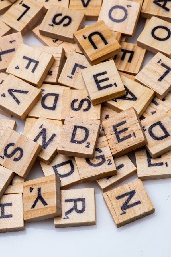 Heap of Scrabble Tile Letters from Above Editorial Photo - Image of ...