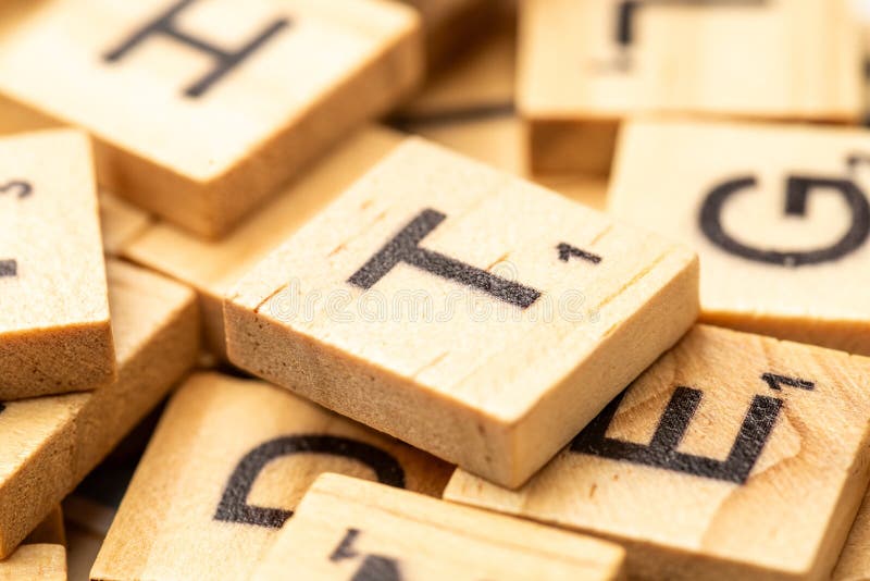 Scrabble Wood Letter Blocks Stock Photo - Image of words, squares: 2666556