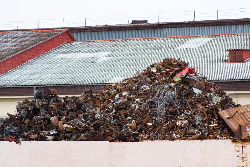 Heap of Scrap Metal in Production before Loading Stock Image - Image of ...