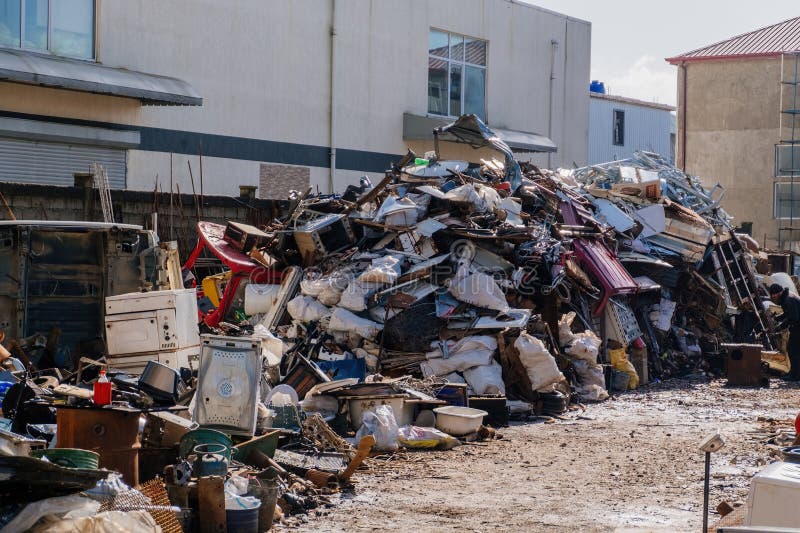 Heap of Scrap Metal for Recycling Stock Image - Image of pile, texture ...