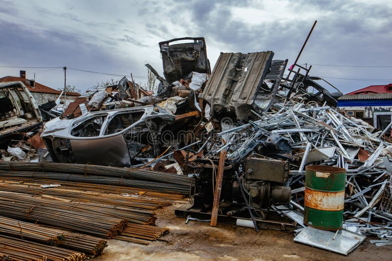 Heap of Scrap Metal for Recycling Stock Photo - Image of manufacture ...