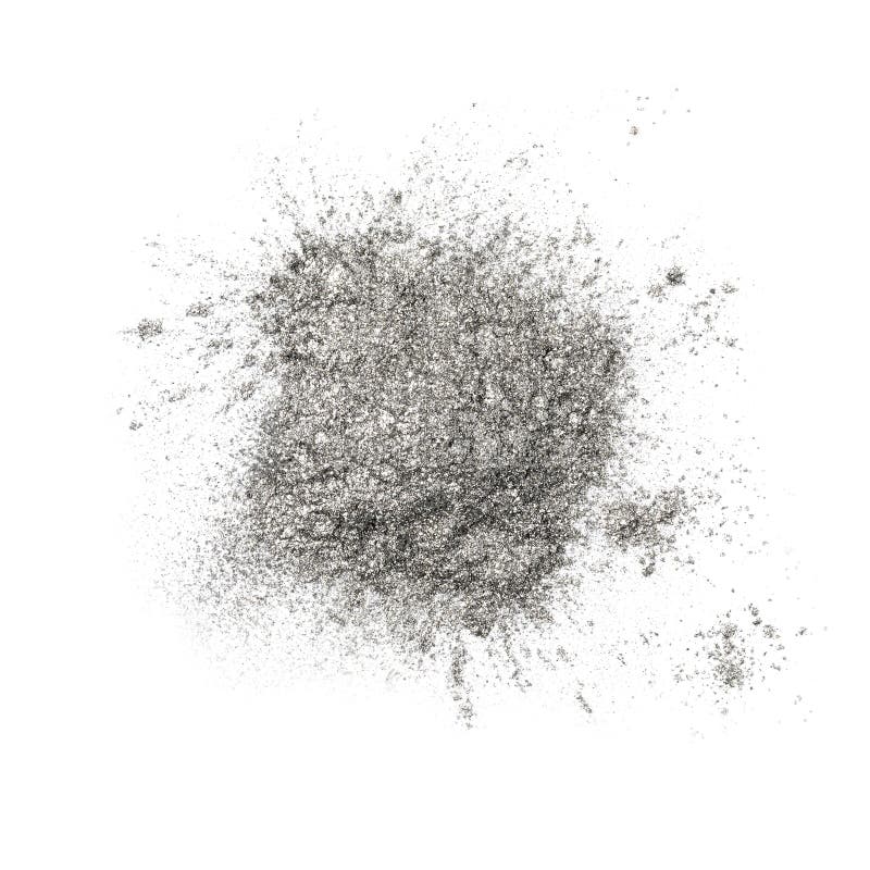 Heap of Silver Powder on White Background Stock Image - Image of ...