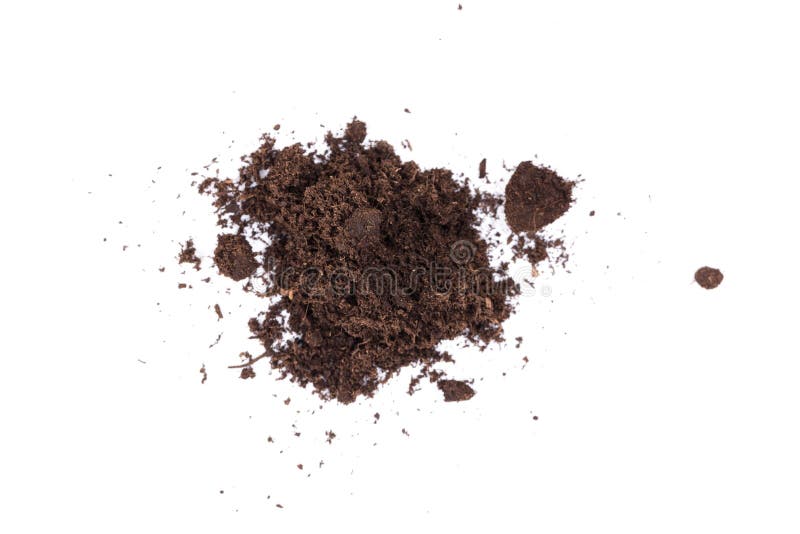 Patch of Soil or Mud Isolated on White Background Stock Photo - Image ...