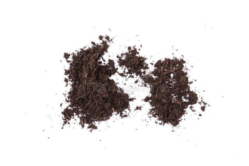 Patch of Soil or Mud Isolated on White Background Stock Photo - Image ...