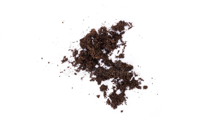 Patch of Soil or Mud Isolated on White Background Stock Photo - Image ...