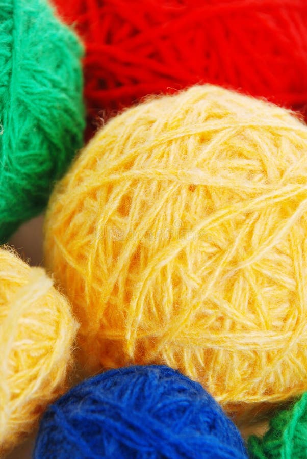 Heap from Spheres of a Wool Stock Image - Image of hobbies, circle ...