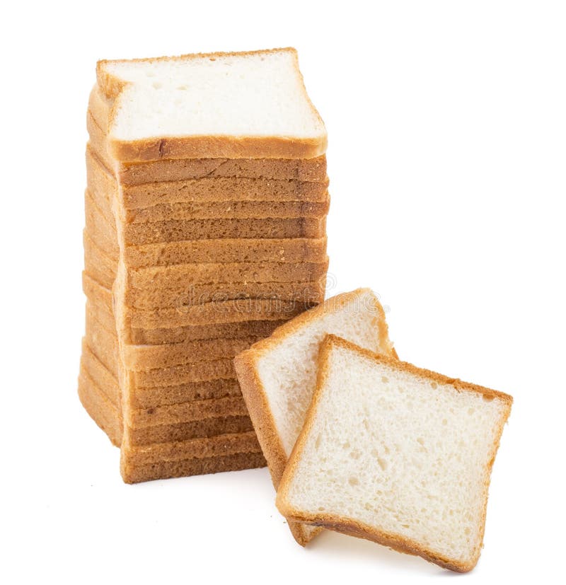 Heap of Stacked Sliced Bread Stock Photo - Image of baker, cereal ...