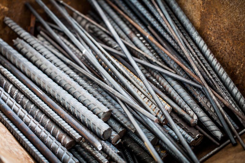Heap of Steel Rods in Construction Site Stock Photo - Image of durable ...