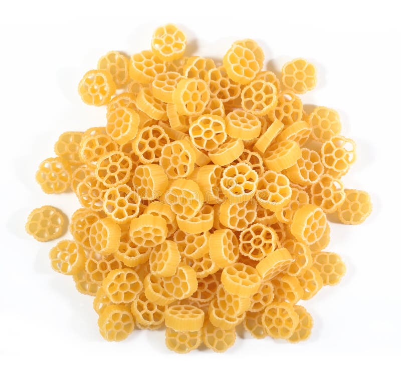 Heap of Uncooked Italian Pasta Rotelle on a White Stock Image - Image ...