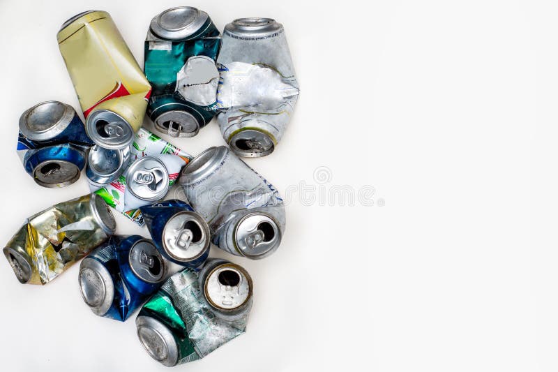 Heap of Used Cans. Waste Sorting and Waste Processing. Recyclable ...