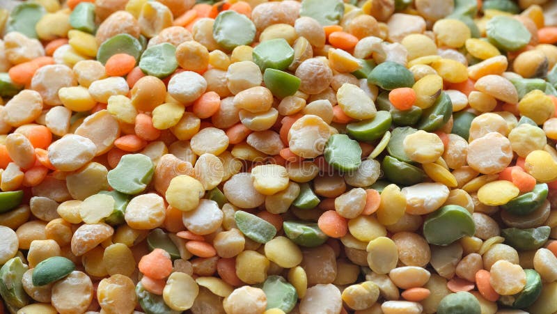 Heap of Various Colorful Split Legumes (peas, Lentils). Stock Photo ...
