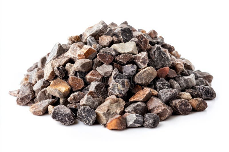 Pile of Multicolored Rocks on White Background. AI Generative Stock ...