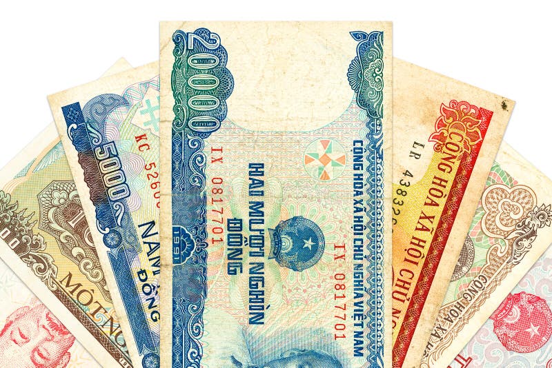 Heap of Vietnamese Bank Notes Stock Image - Image of closeup, business ...