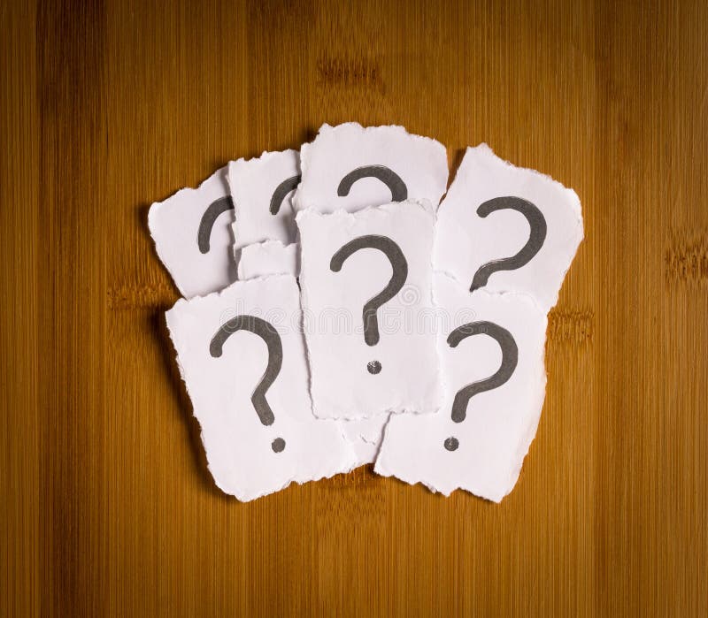 Heap of White Papers with Question Mark Stock Photo - Image of texture ...