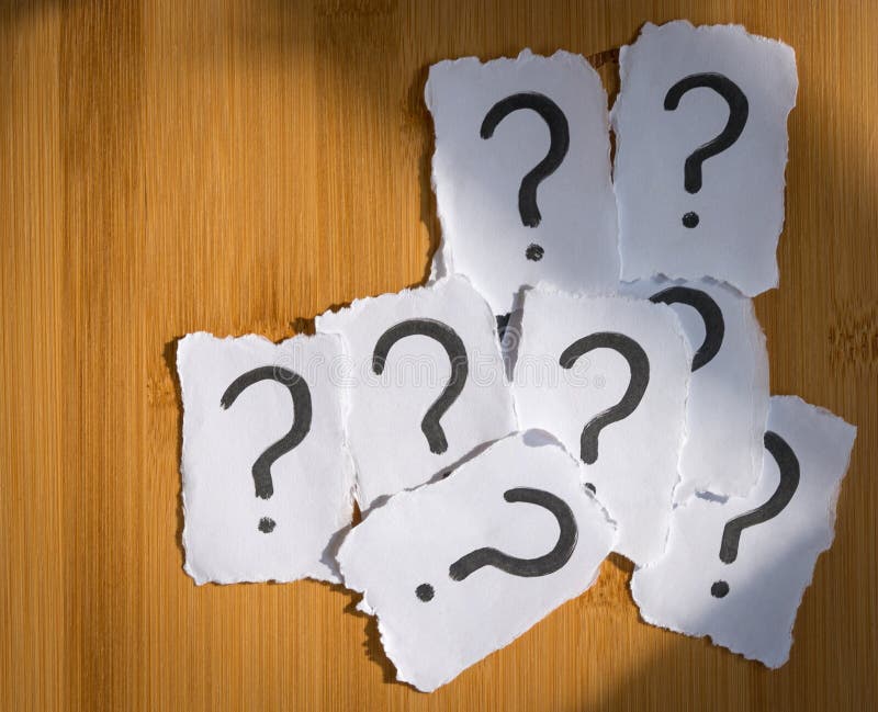 Heap of White Papers with Question Mark Stock Photo - Image of help ...