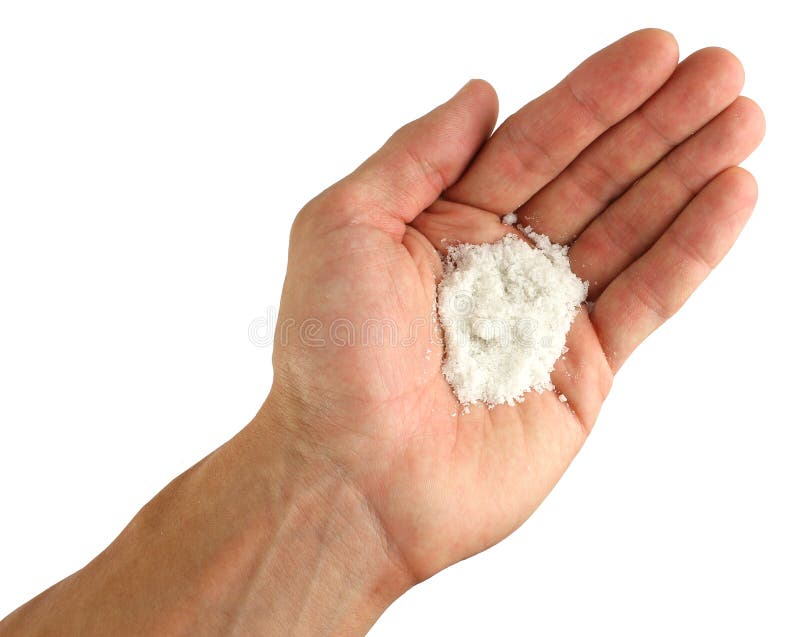 Heap of White Powder in the Human Palm Stock Photo - Image of healthy ...