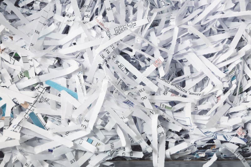 Heap of White Shredded Papers Background Stock Photo - Image of concept ...