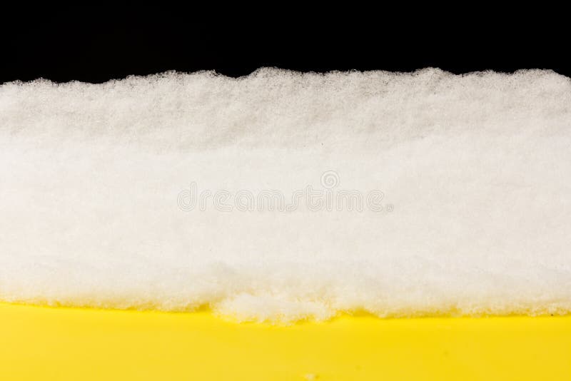 Heap of White Snow on Yellow Background.the Structure of Snow and Ice ...