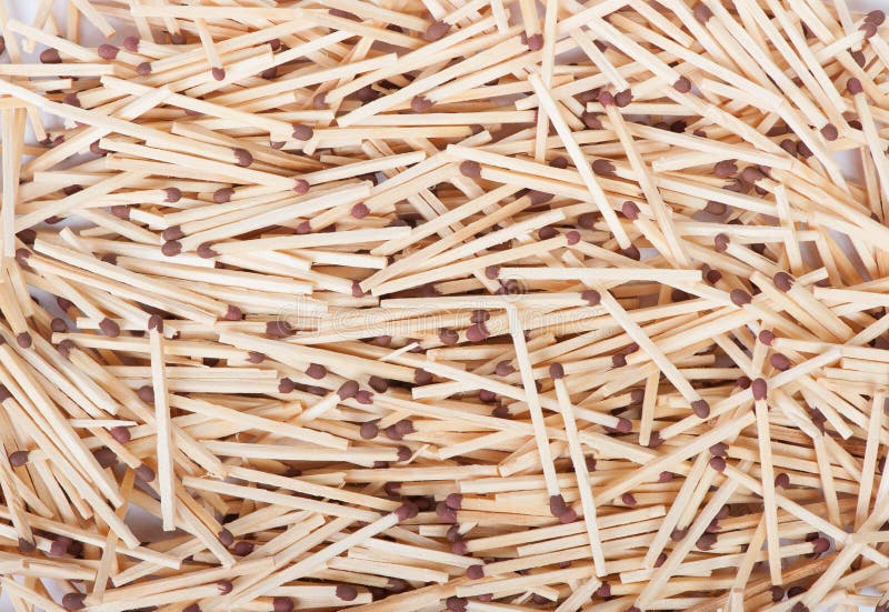 Heap of Wooden Matches with a Sulfur Head for Texture Stock Image ...